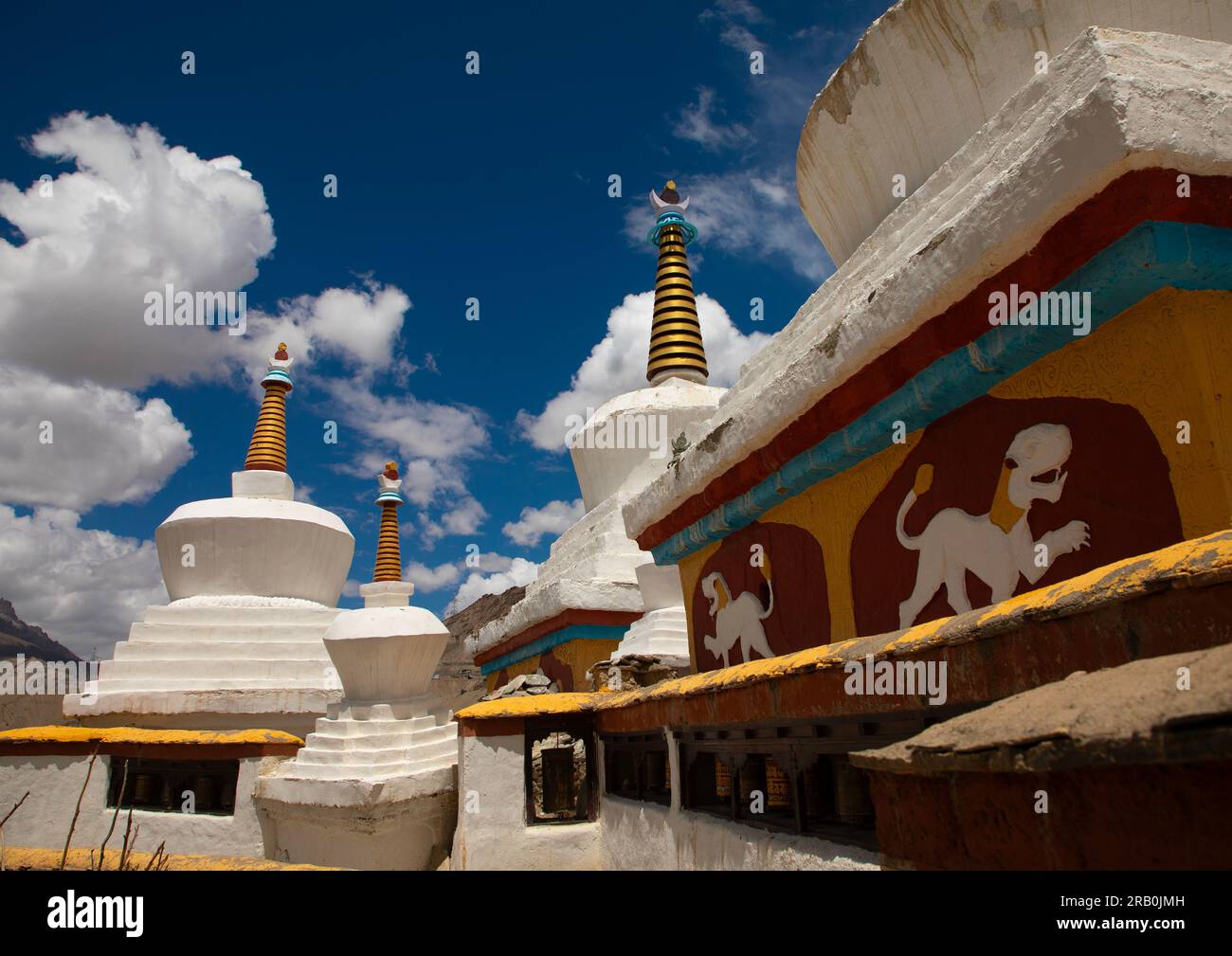 Stupas in Lamayuru Monastery, Ladakh, Khalatse, India Stock Photo - Alamy