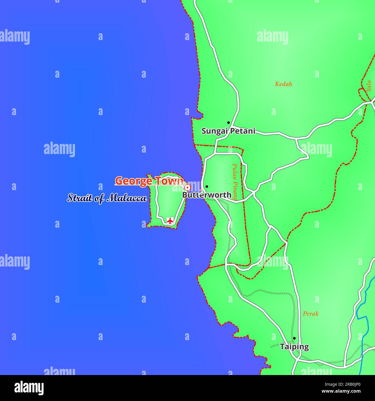 George town map hi-res stock photography and images - Alamy