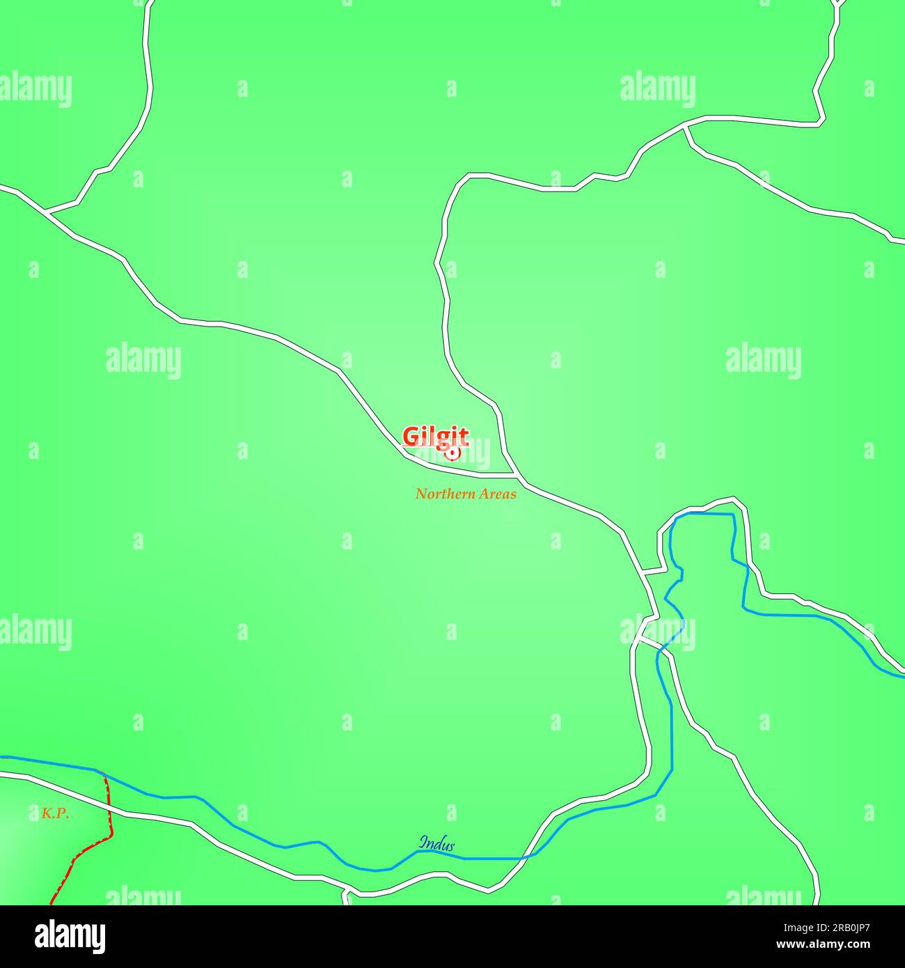 Map of Gilgit City in Pakistan Stock Photo - Alamy