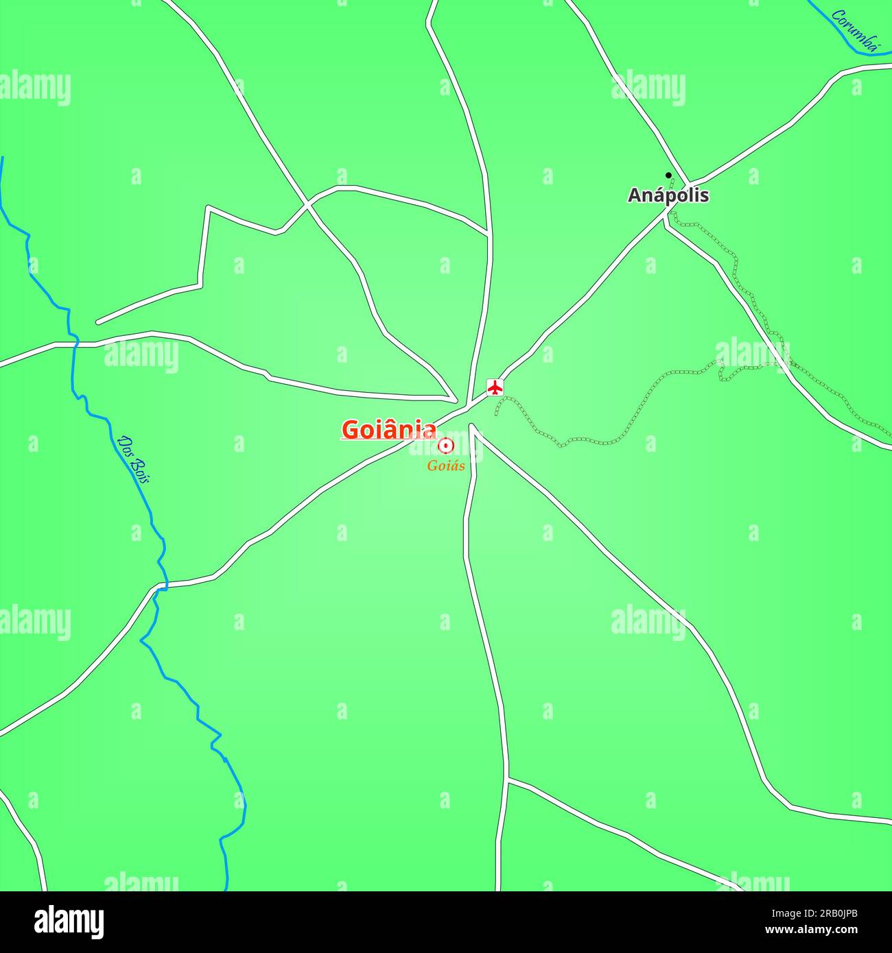 Map of Goiânia City in Brazil Stock Photo - Alamy