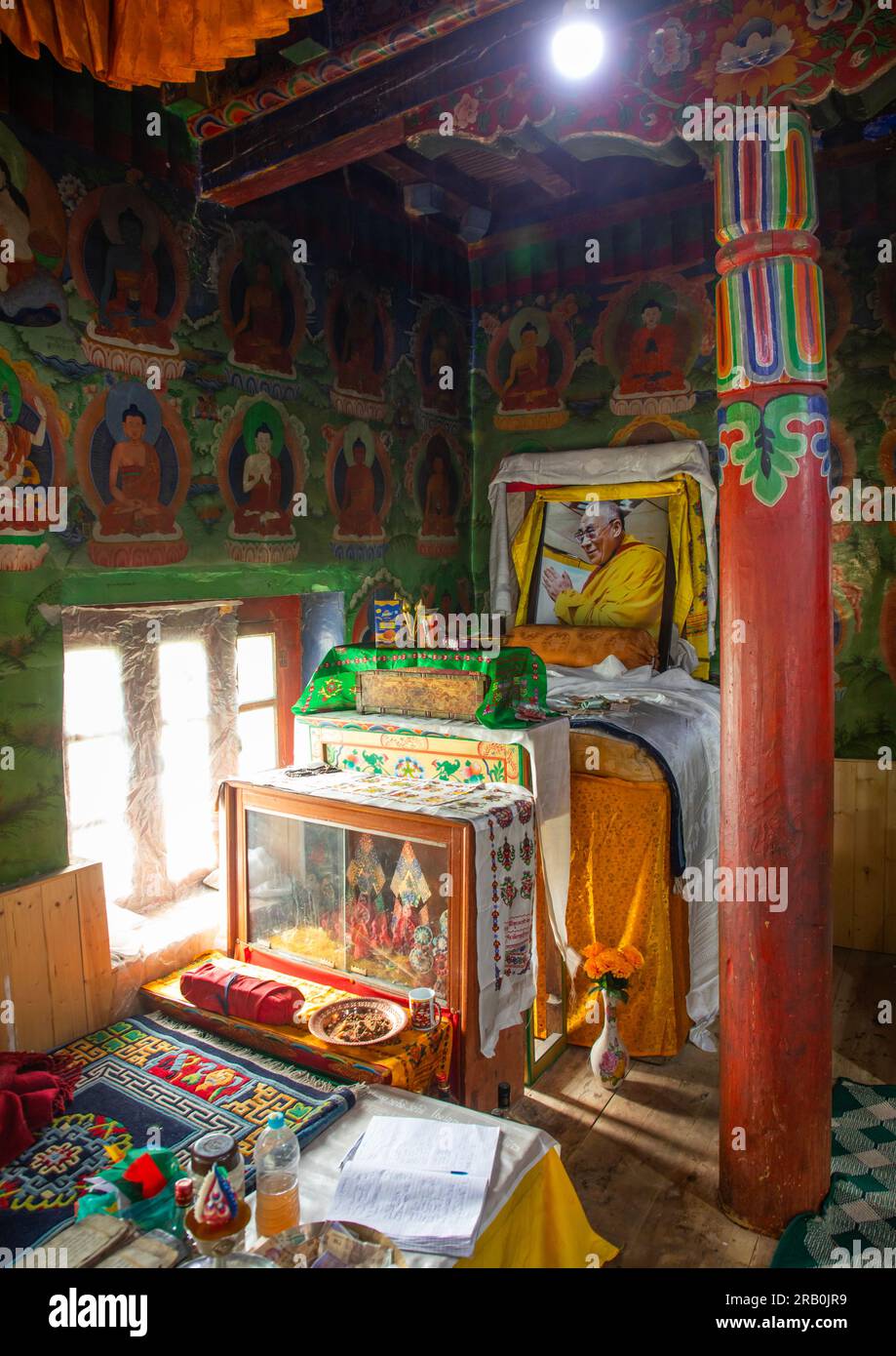 Mulbekh Gompa on Srinagar-Leh highway, Ladakh, Kargil, India Stock ...