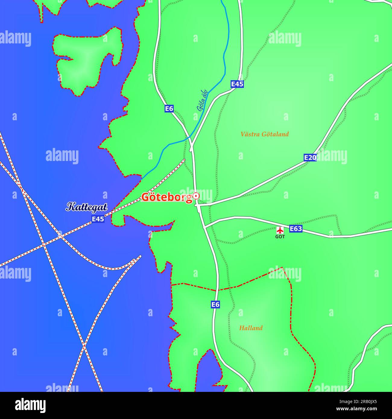 Map of Göteborg City in Sweden Stock Photo - Alamy