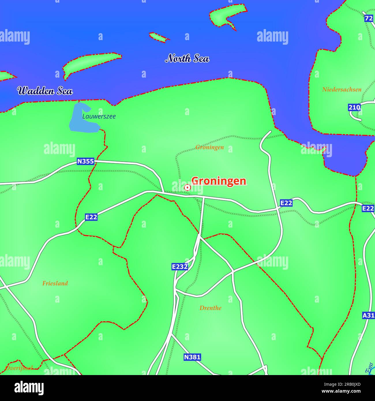 Map of groningen hi-res stock photography and images - Alamy