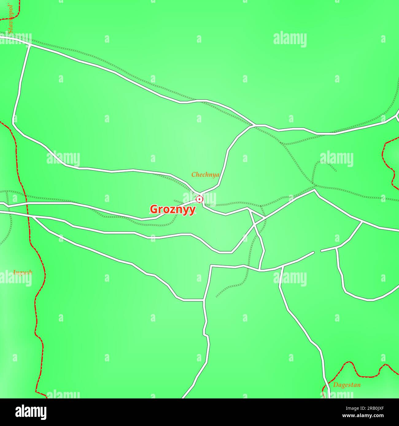 Map of Groznyy City in Russia Stock Photo - Alamy