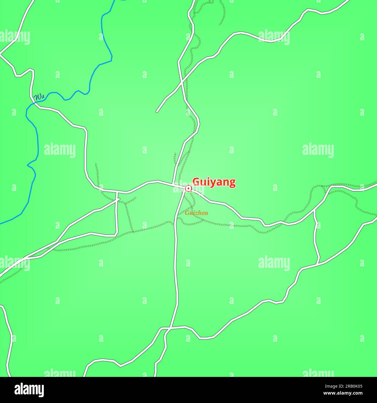 Map of Guiyang City in China Stock Photo - Alamy