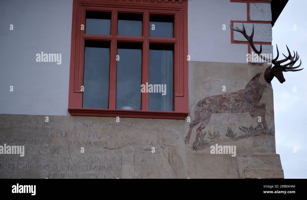 The stag house in old town Sighisoara Stock Photo - Alamy