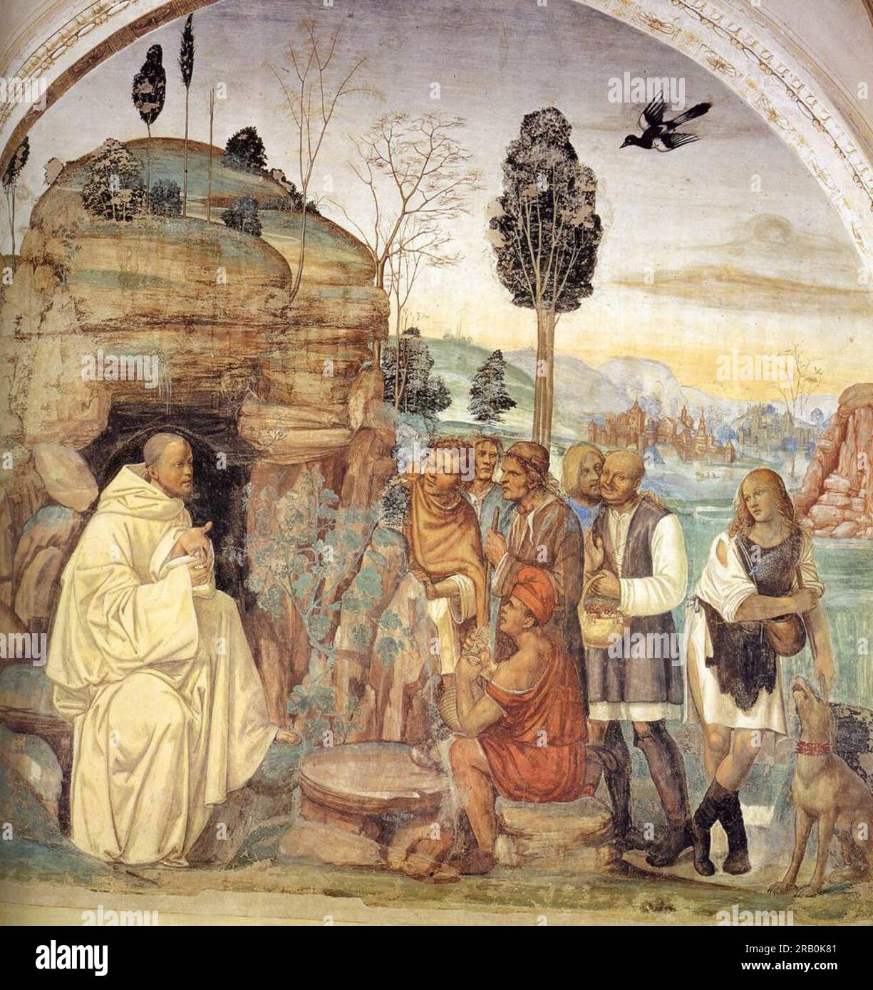 Life of St Benedict, Scene 7. Benedict Instructs the Peasants 1508 by ...