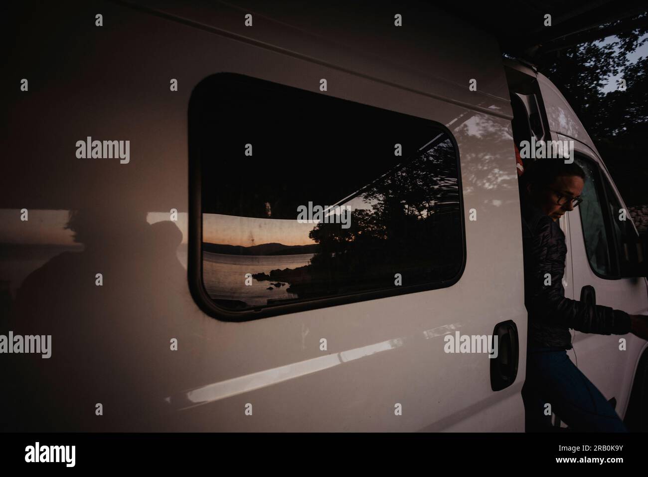 View out camper van hi-res stock photography and images - Alamy