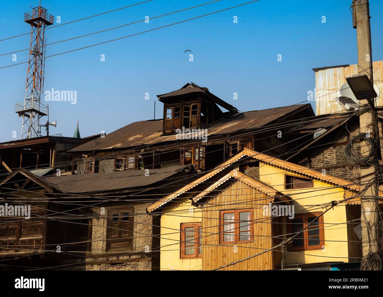 Kashmiri heritage buildings, Jammu and Kashmir, Srinagar, India Stock ...
