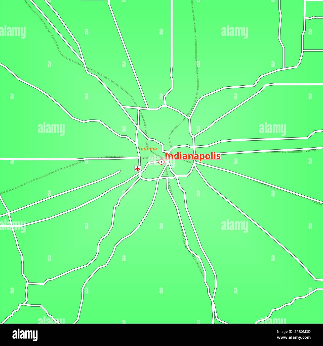 Map of Indianapolis City in United States of America Stock Photo - Alamy
