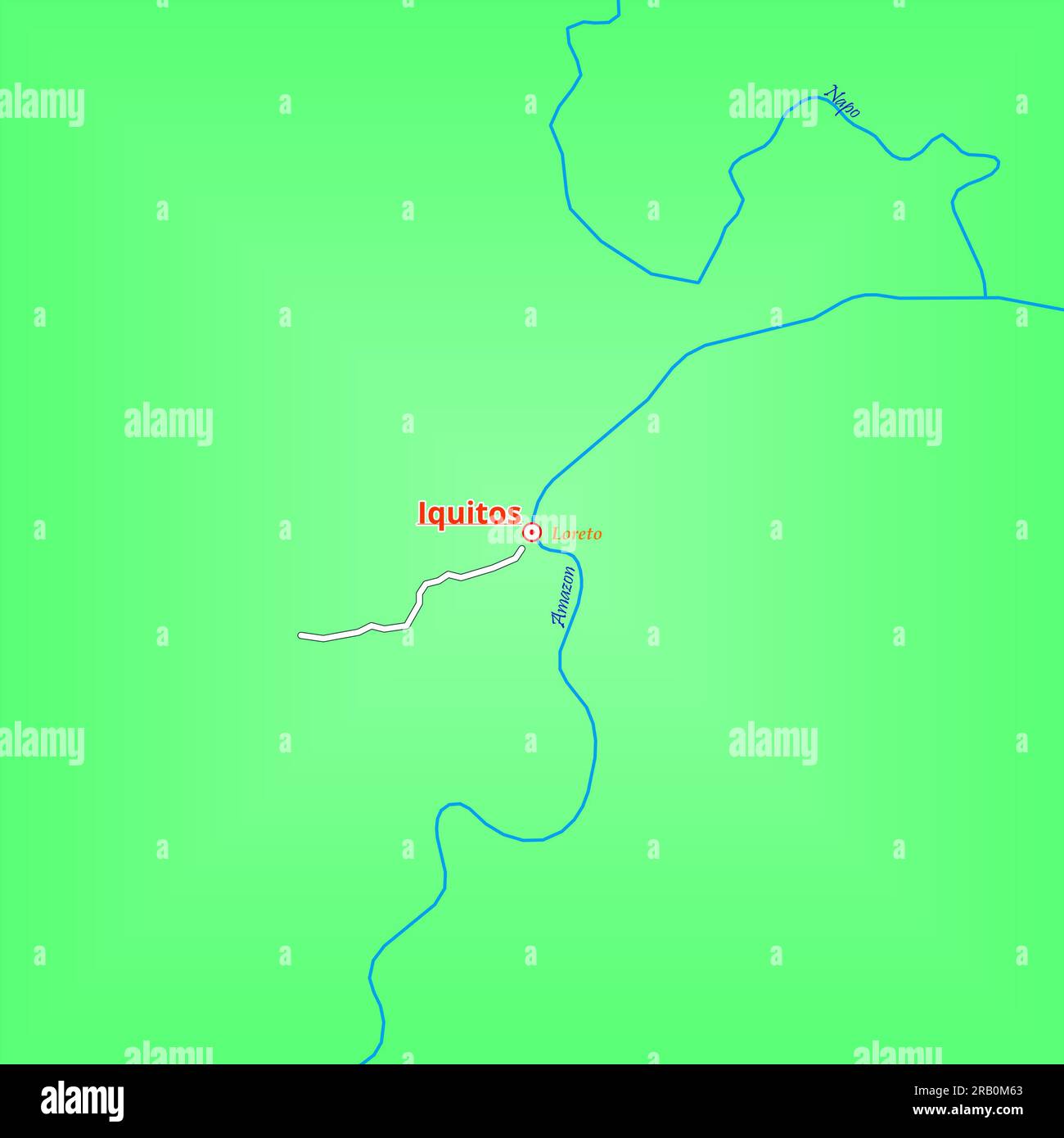 Map of Iquitos City in Peru Stock Photo - Alamy