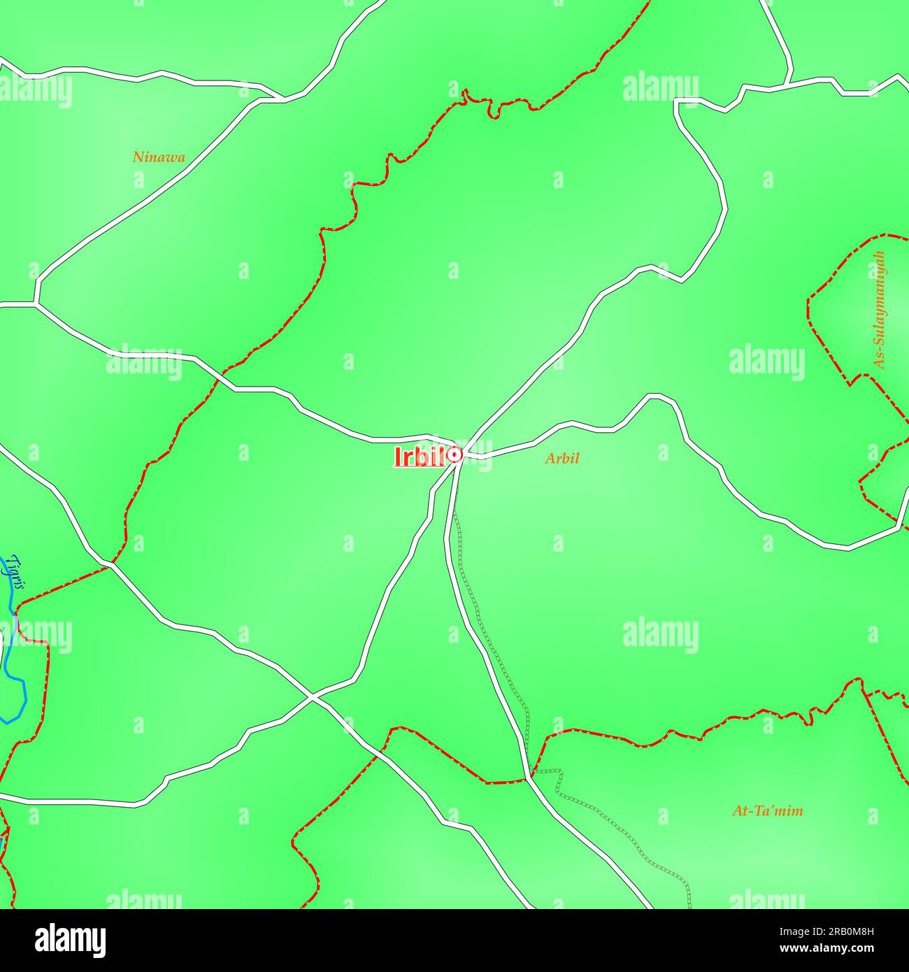 Map of Irbil City in Iraq Stock Photo - Alamy