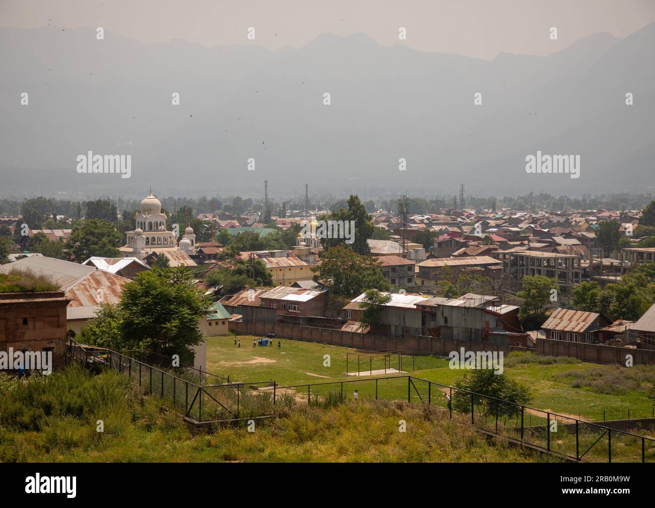 Town seen from Akhund Mullah Shah Mosque, Jammu and Kashmir, Srinagar ...