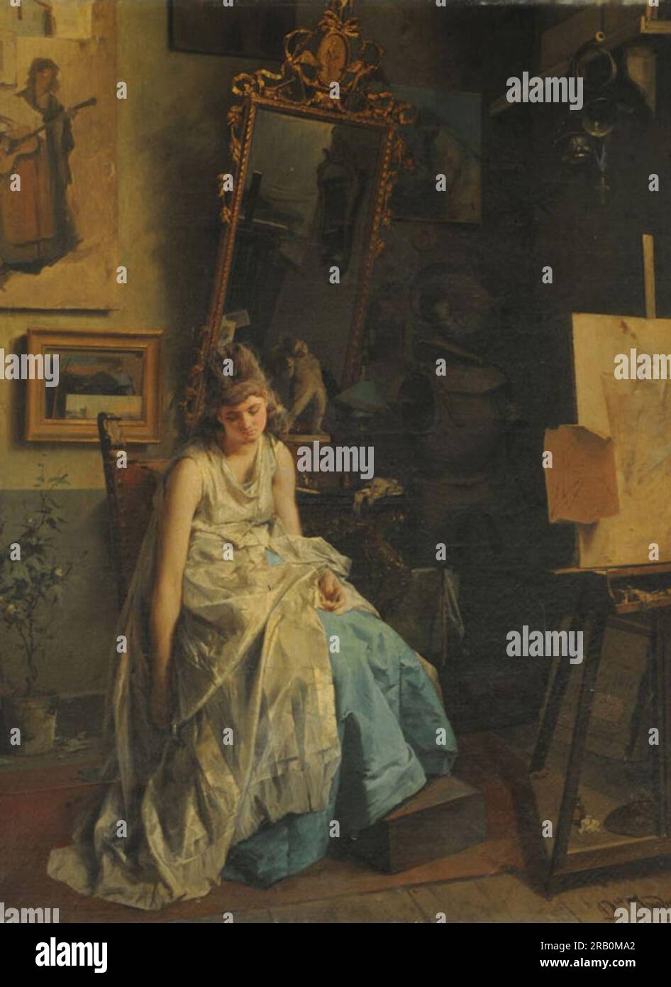 The model 1872 by Domenico Induno Stock Photo - Alamy