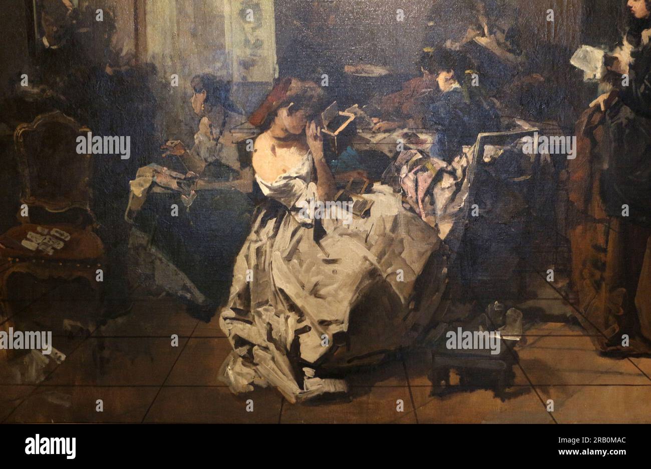 Sertine School 1865 by Domenico Induno Stock Photo - Alamy