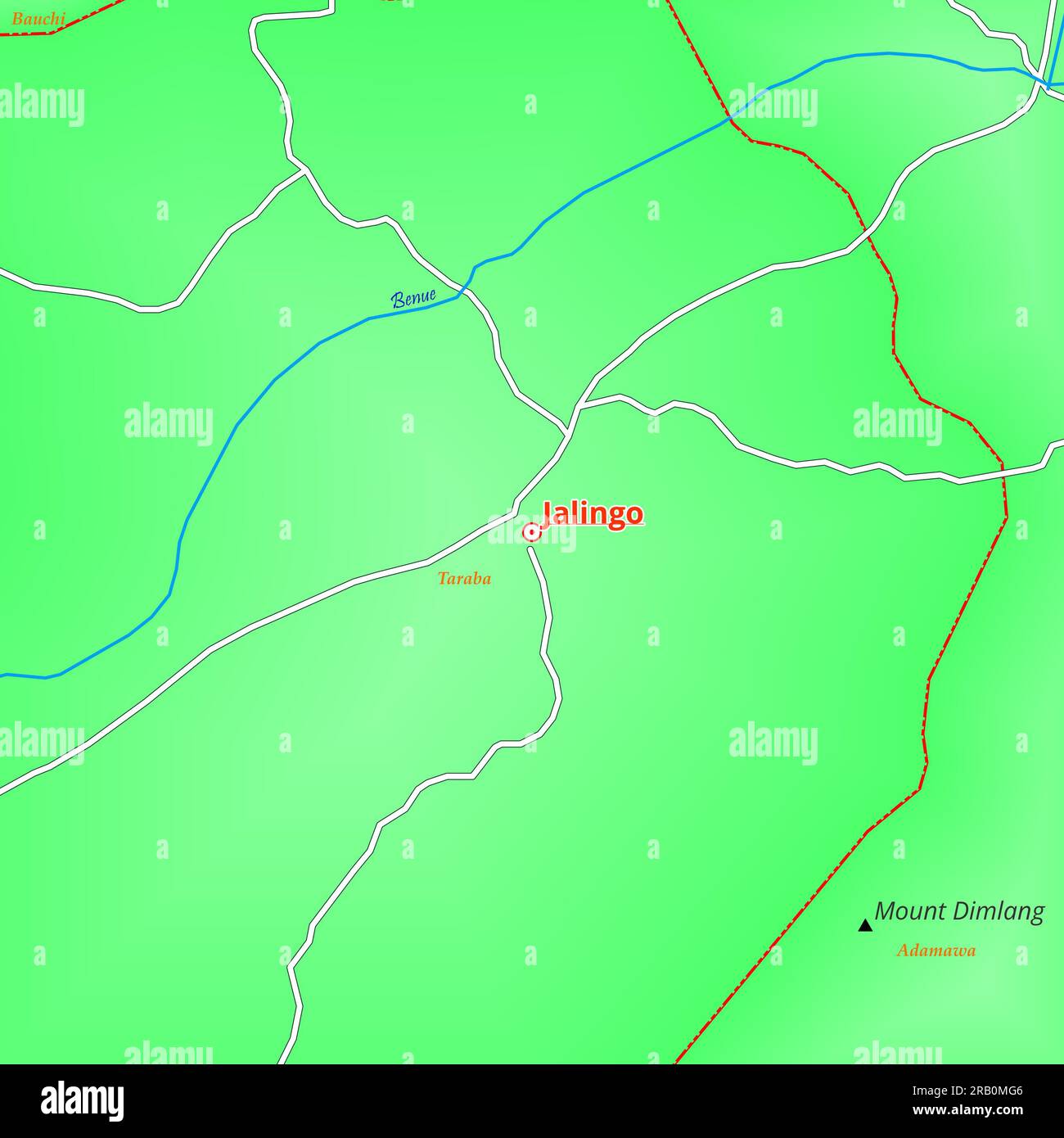 Map of Jalingo City in Nigeria Stock Photo - Alamy