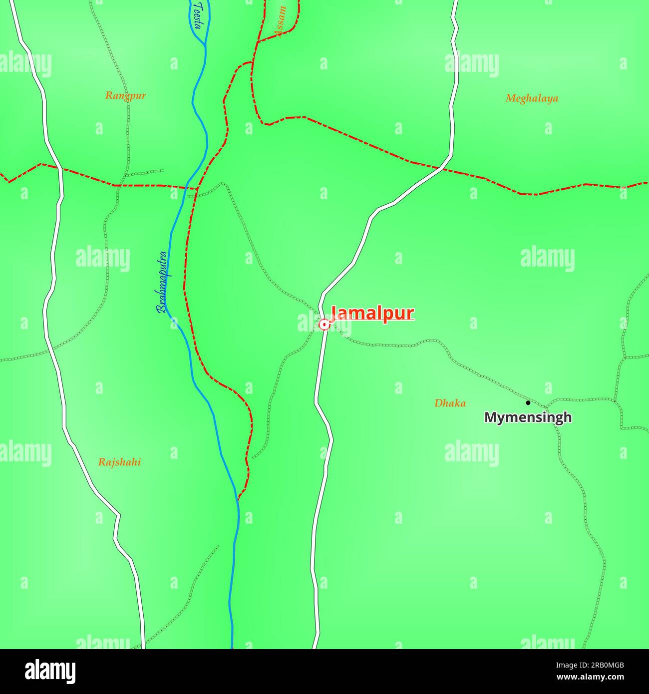 Map of Jamalpur City in Bangladesh Stock Photo - Alamy