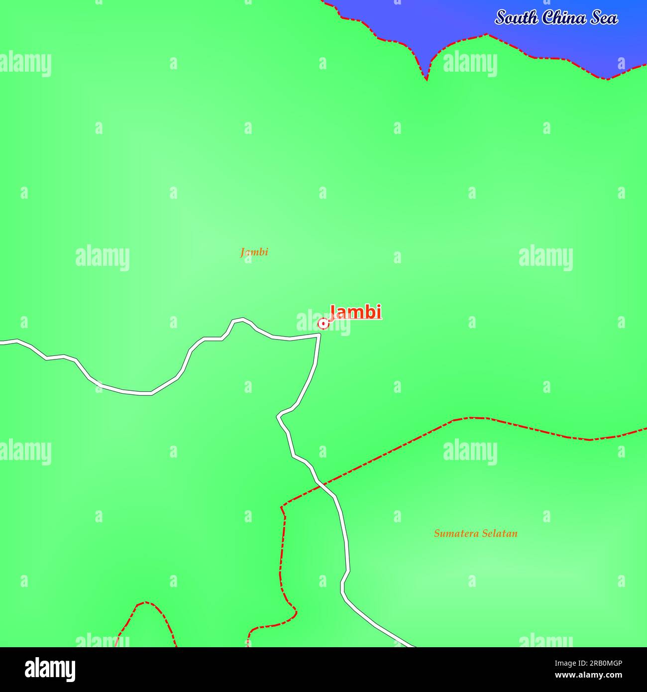 Map of Jambi City in Indonesia Stock Photo - Alamy