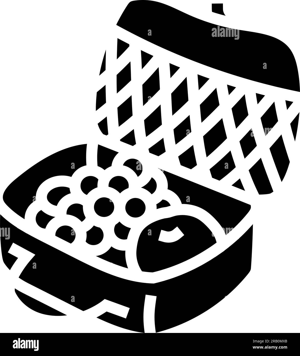 lunch box bag meal glyph icon vector illustration Stock Vector Image ...