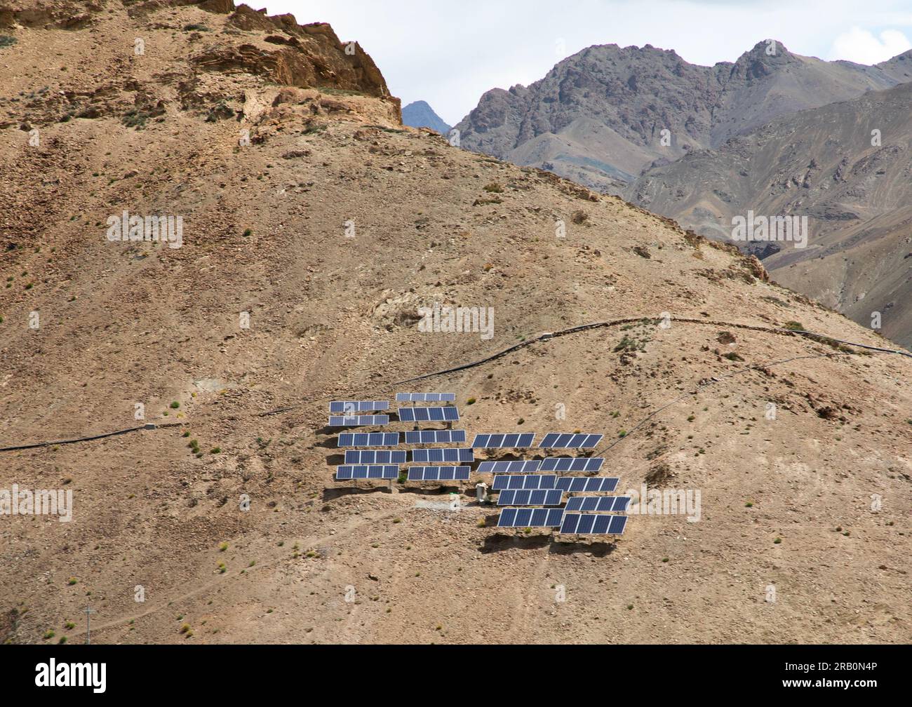Solar panels in the mountain, Ladakh, Namikala, India Stock Photo - Alamy