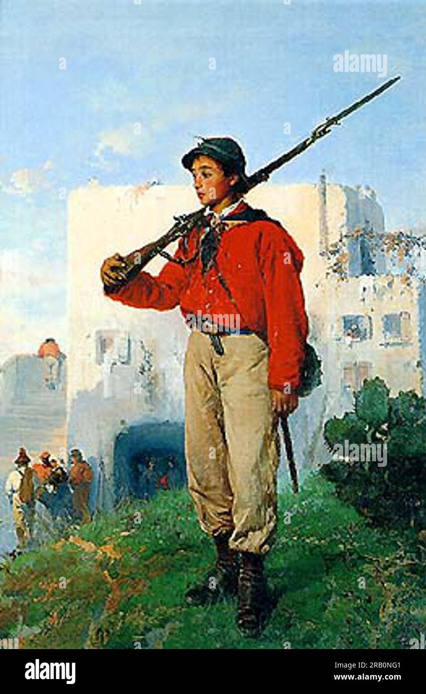 The Garibaldi Sentinel 1870 by Gerolamo Induno Stock Photo - Alamy
