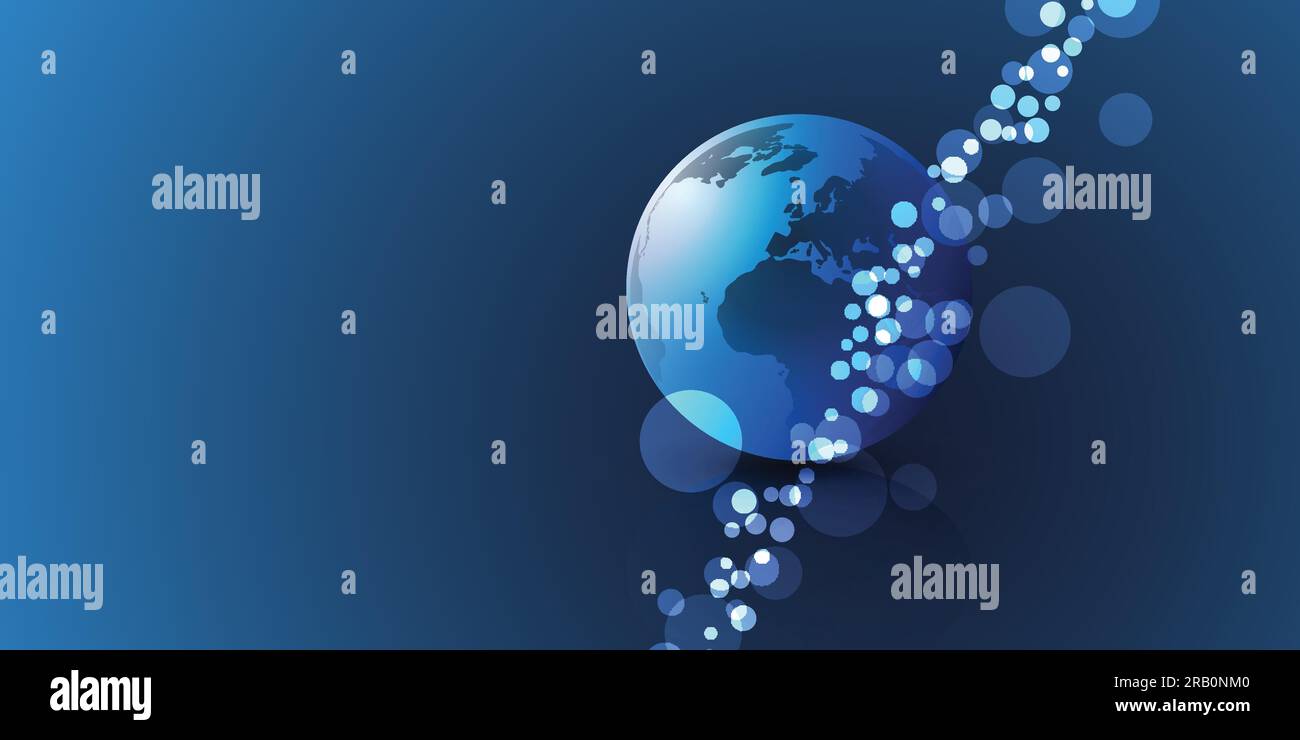 Dark Abstract Earth Globe Design, Background, Layout with Blue ...
