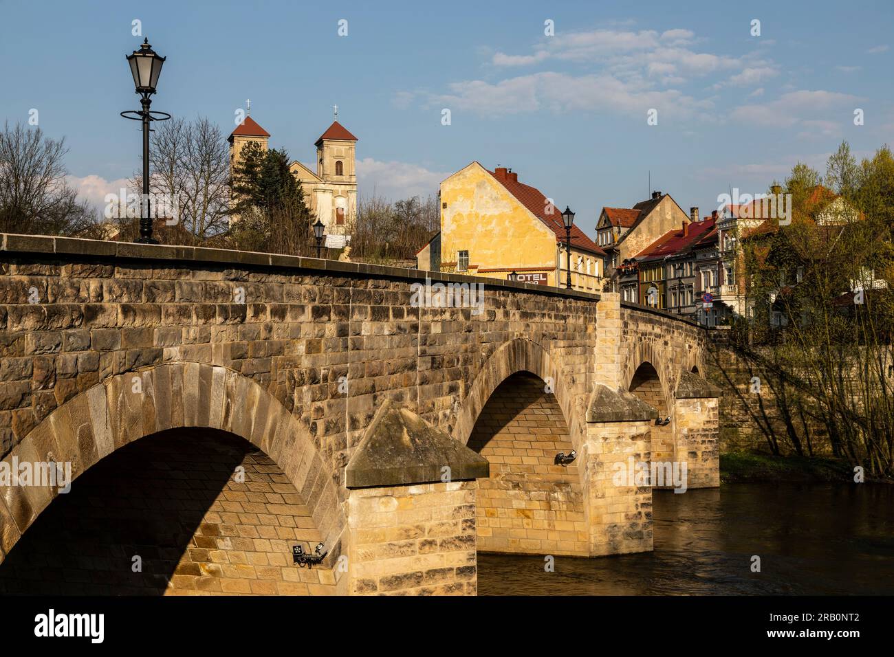 Europe, Poland, Lower Silesia, Bardo / Wartha, Gothic bridge over the ...