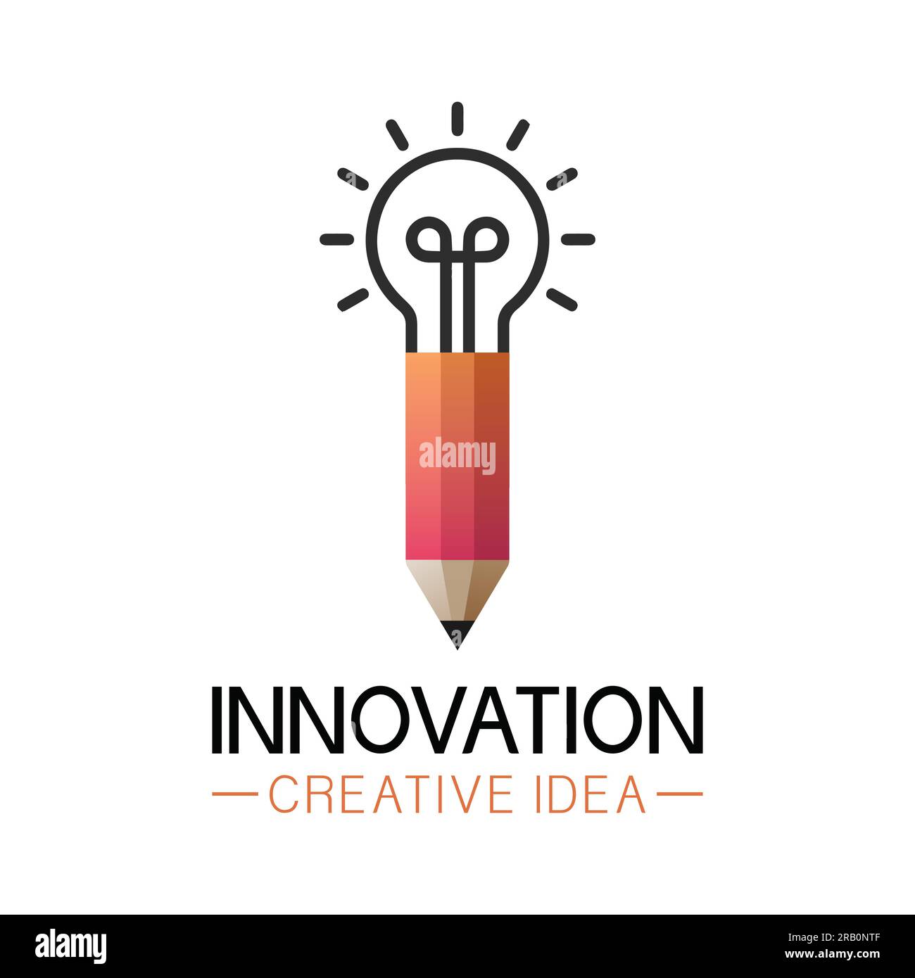 Creative Innovation Pencil Idea Logo Design Stock Vector Image & Art - Alamy