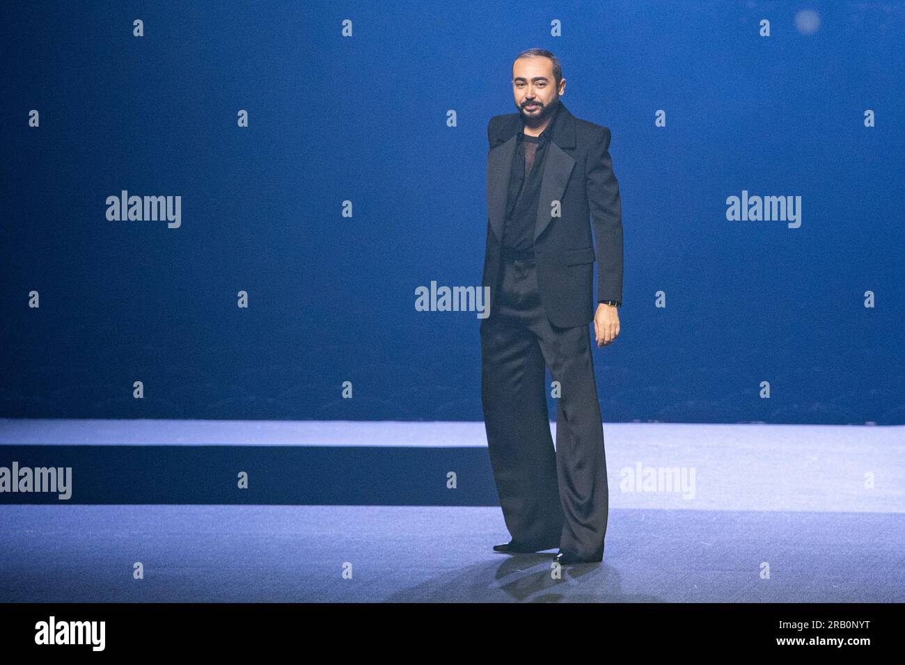 Paris, France. 06th July, 2023. Designer Mohammed Ashi makes an ...