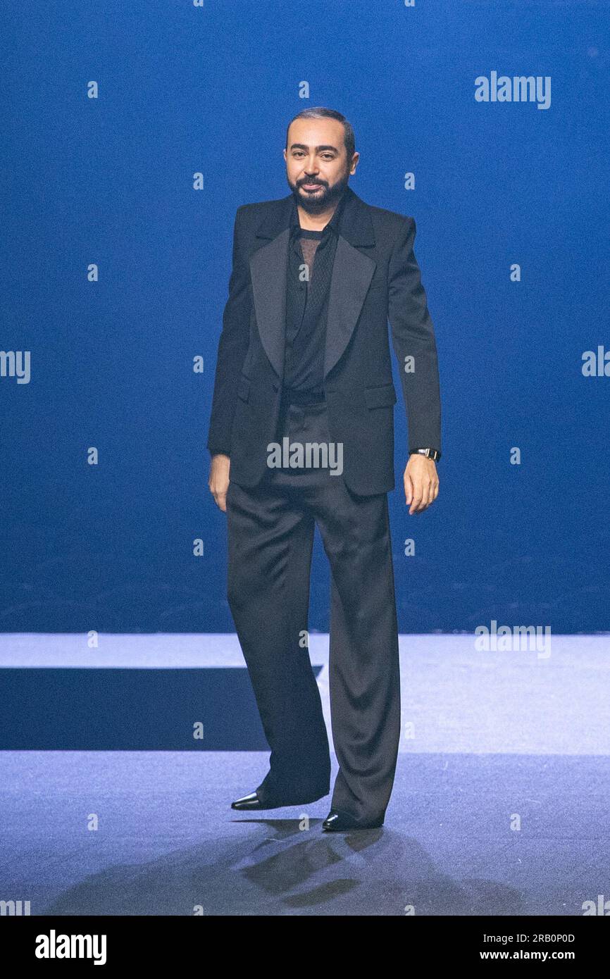 Paris, France. 06th July, 2023. Designer Mohammed Ashi makes an ...