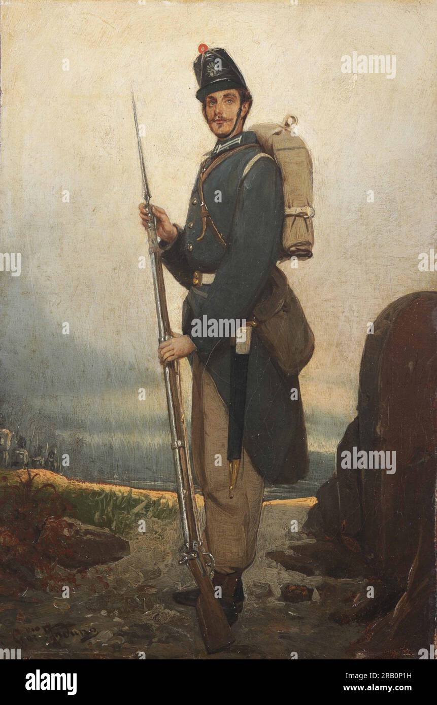 Figure of a soldier by Gerolamo Induno Stock Photo - Alamy