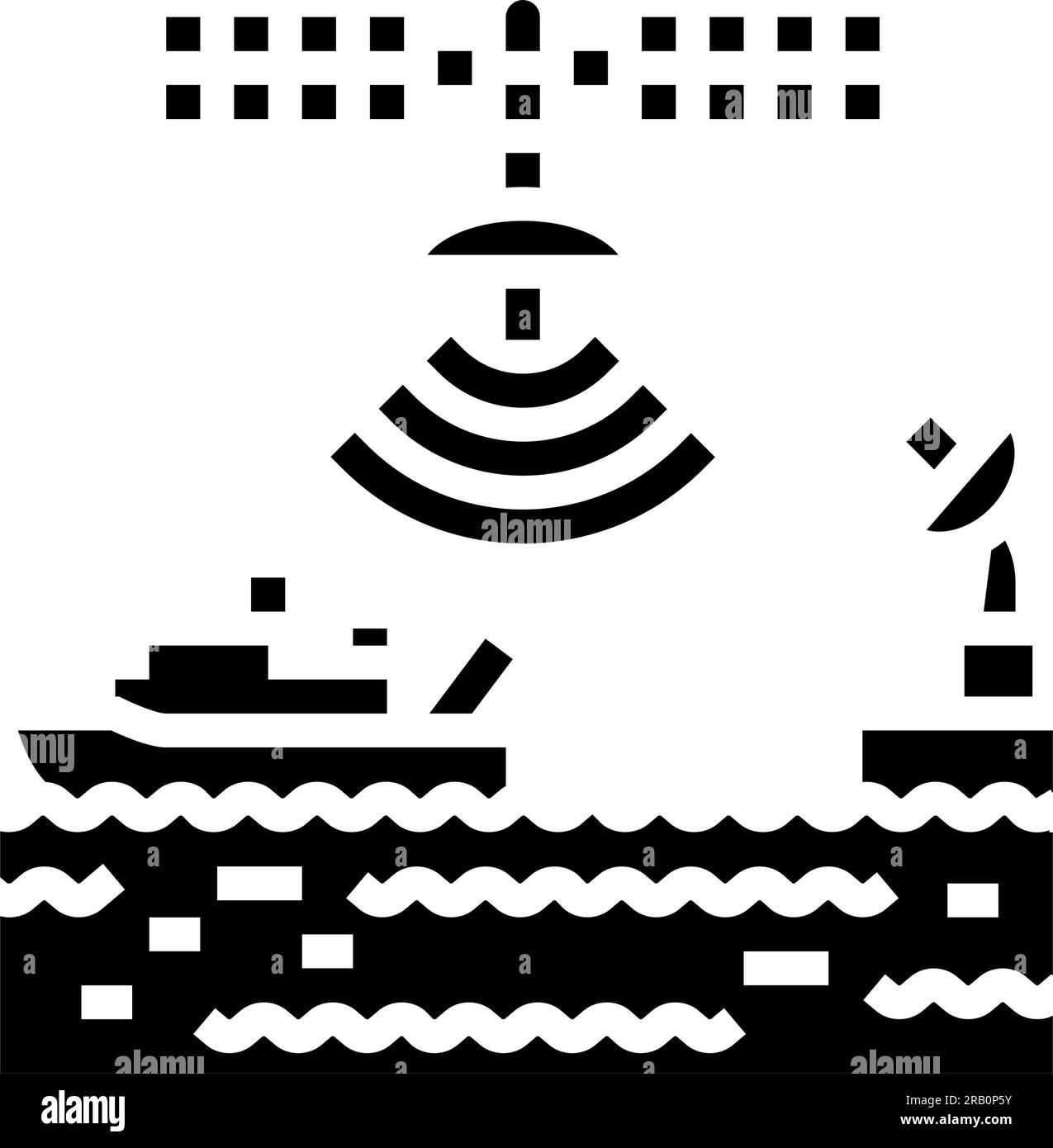 marine satellite communication glyph icon vector illustration Stock ... marine satellite communication glyph icon vector illustration Stock ...
