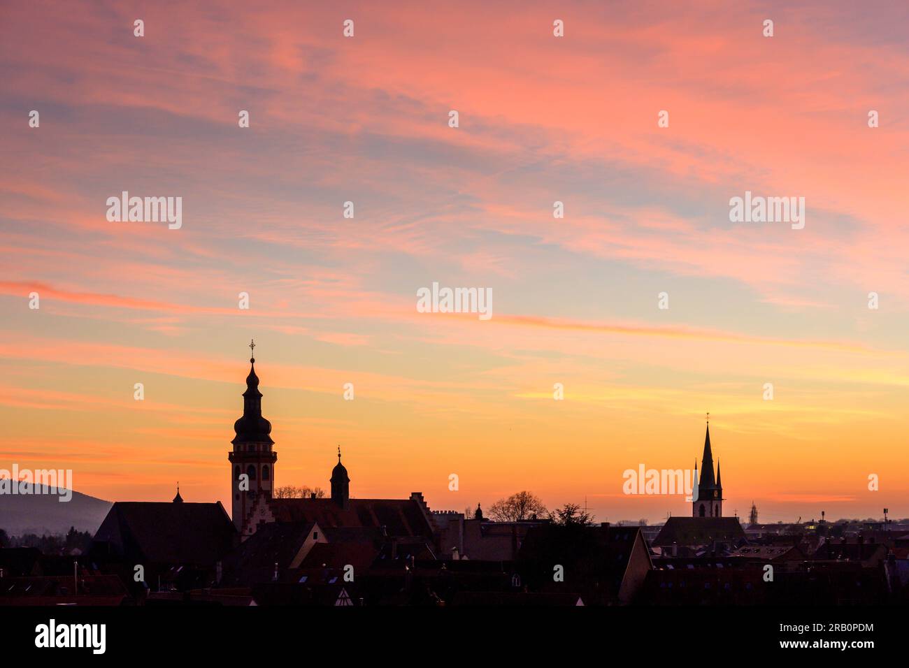 Germany, Baden-Wuerttemberg, Karlsruhe, view of Durlach old town ...