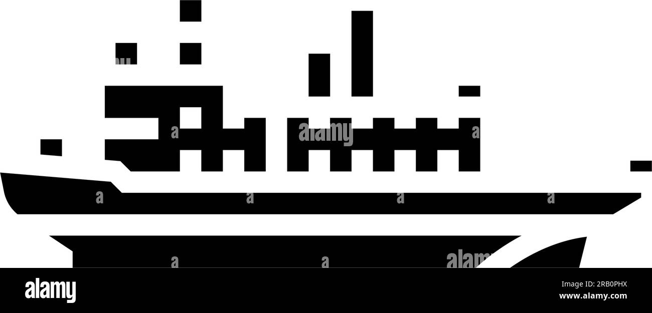 ice breaking ships glyph icon vector illustration Stock Vector Image ...