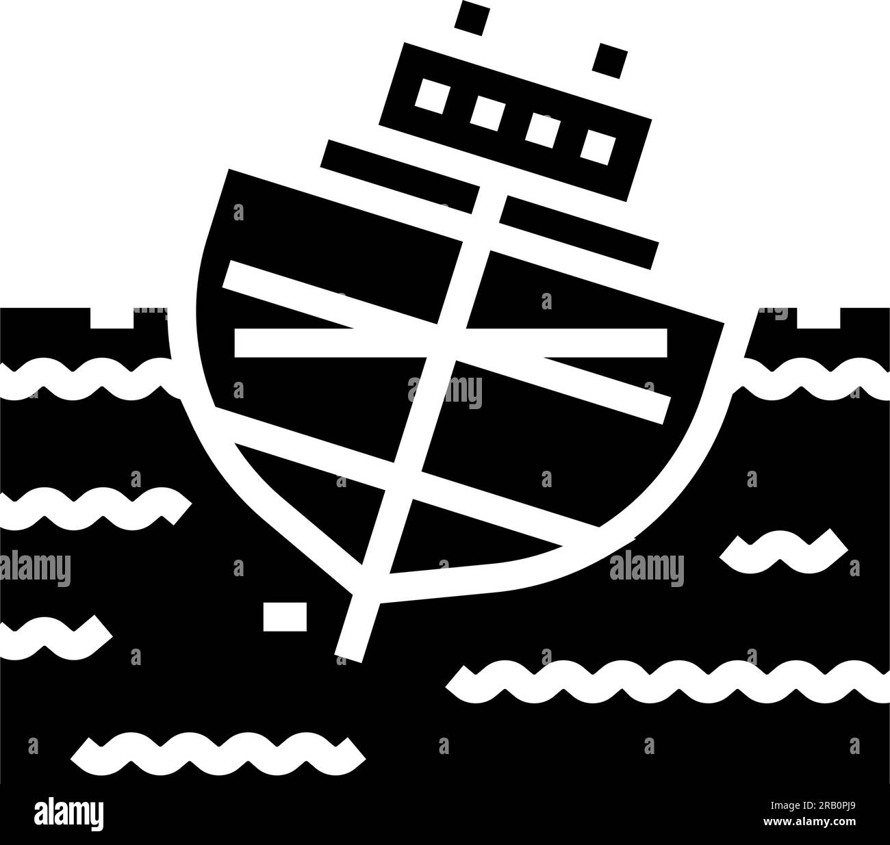 ship stability marine glyph icon vector illustration Stock Vector Image ...