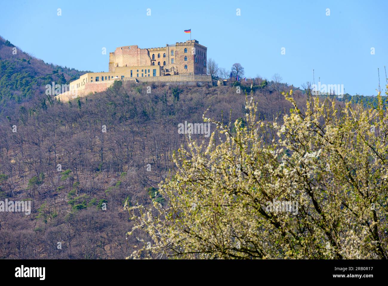 Germany, Rhineland-Palatinate, Hambach Castle, symbol of the German ...