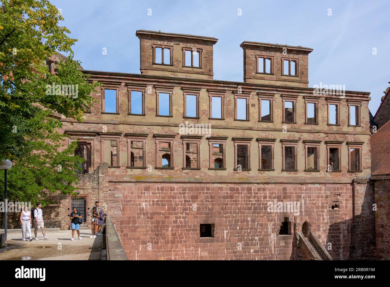 Germany, Baden-Wuerttemberg, Heidelberg, detail of the castle. View of ...
