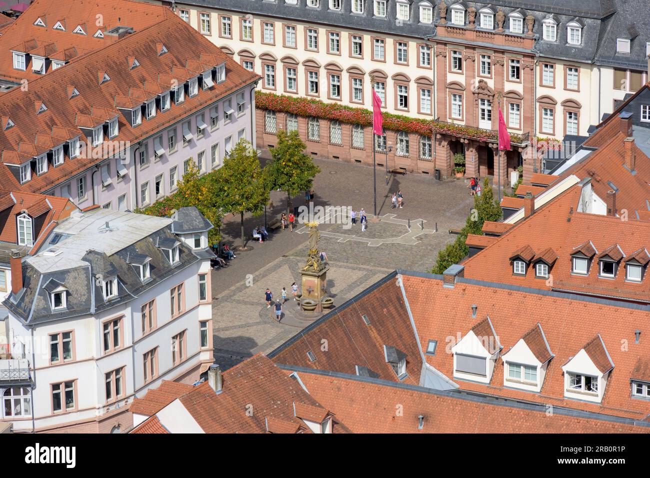 View from the castle to the kornmarkt hi-res stock photography and ...