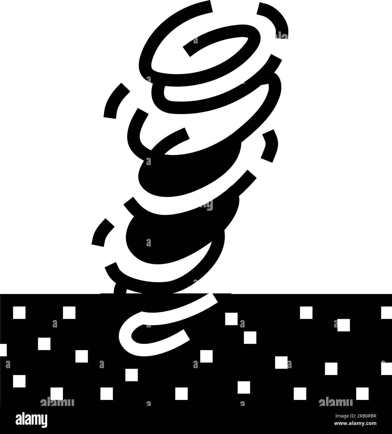 mars dust devils planet glyph icon vector illustration Stock Vector ...