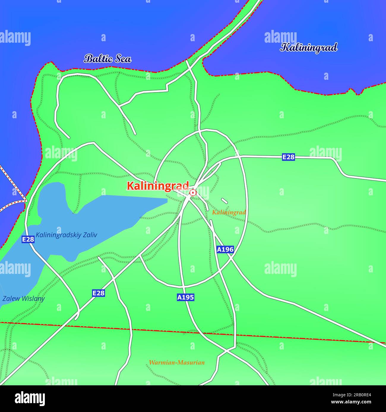 Kaliningrad map hi-res stock photography and images - Alamy