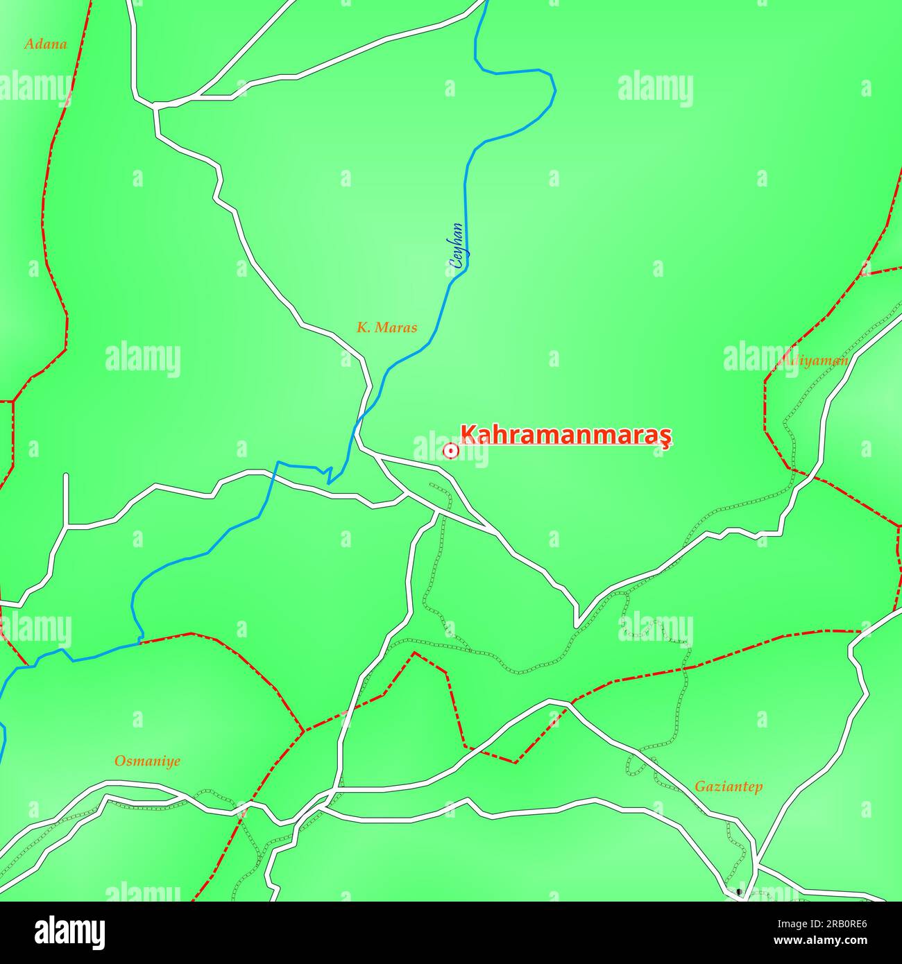 Map of Kahramanmaraş City in Turkey Stock Photo - Alamy
