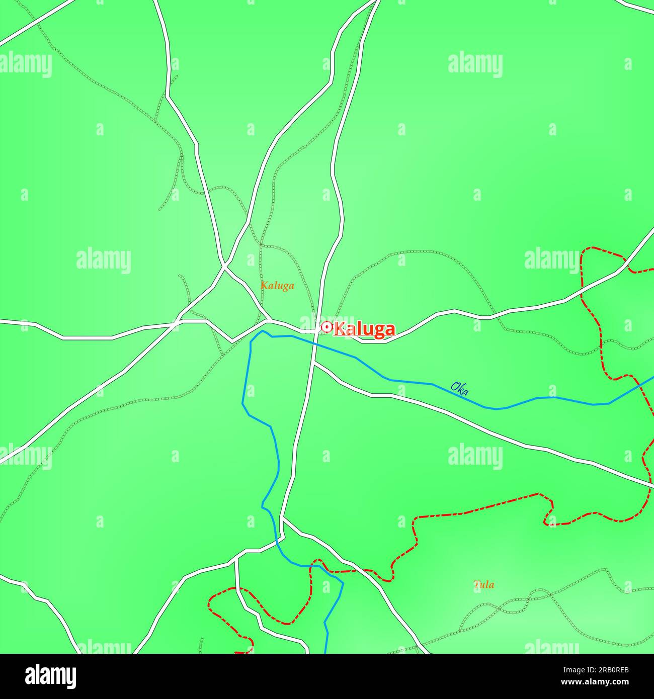 Map of Kaluga City in Russia Stock Photo - Alamy