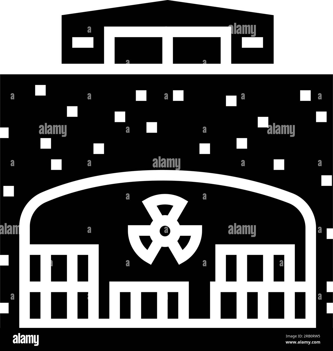 radioactive waste treatment nuclear energy glyph icon vector ...
