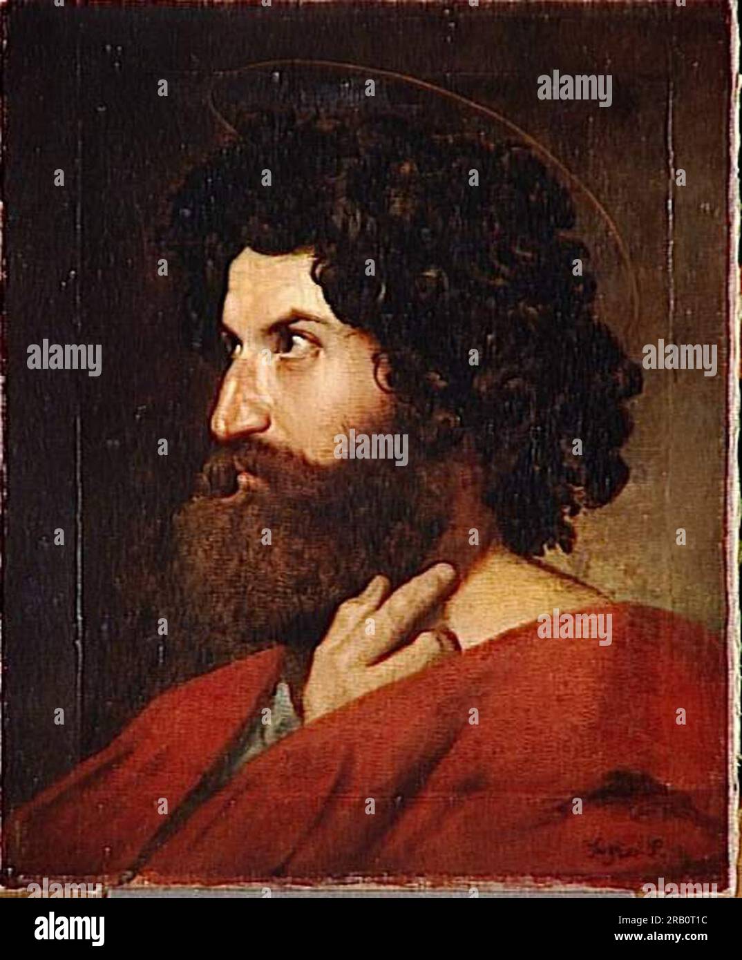 Head of St. Matthew 1820 by Jean Auguste Dominique Ingres Stock Photo ...