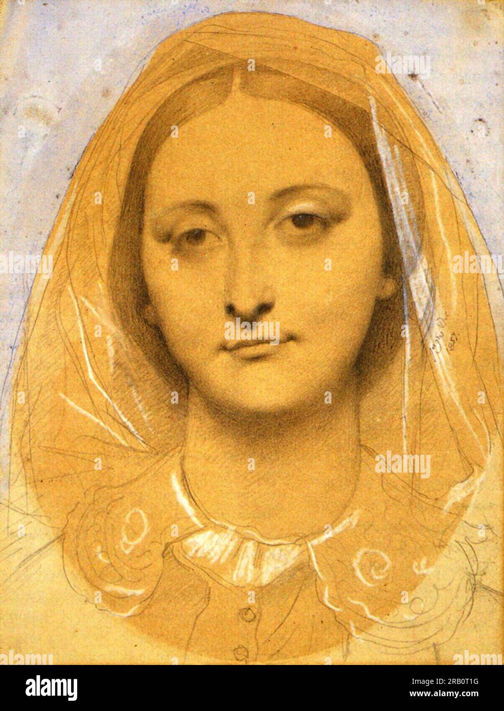 Mademoiselle Mary de Borderieux by Jean Auguste Dominique Ingres Stock ...