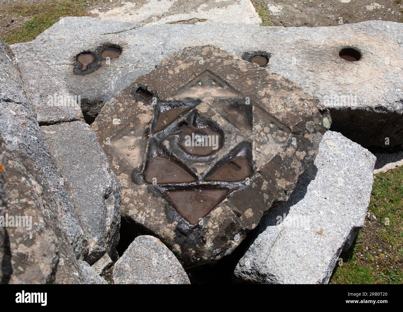 Ruins of Naranag Temple on ancient Hindu pilgrimage site, Jammu and ...