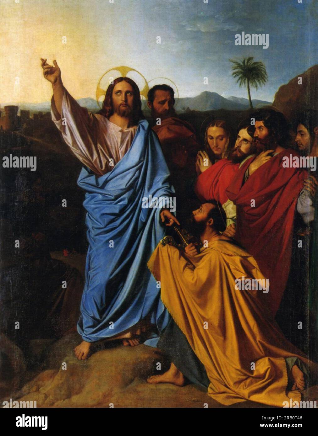 Jesus Returning the Keys to St. Peter 1820 by Jean Auguste Dominique ...