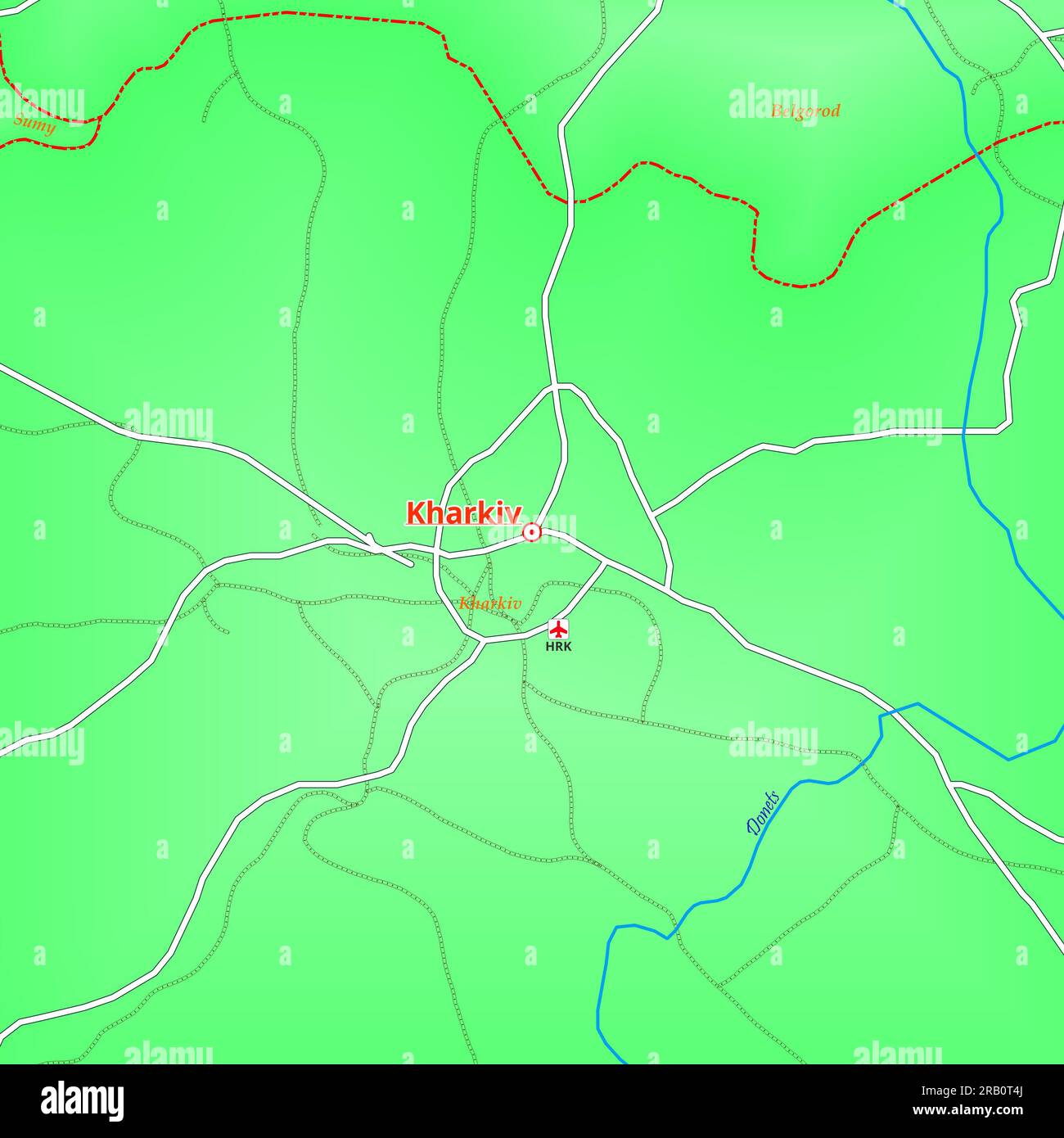 Map of Kharkiv City in Ukraine Stock Photo - Alamy