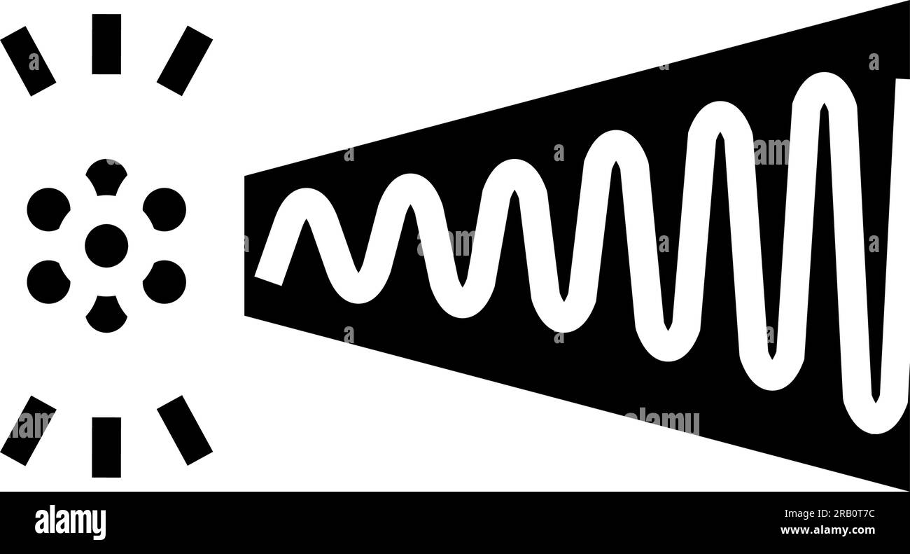 gamma rays nuclear energy glyph icon vector illustration Stock Vector ...