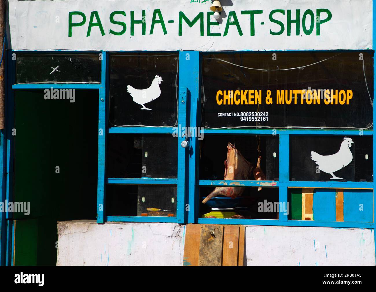 Chicken and mutton shop, Ladakh, Kargil, India Stock Photo - Alamy